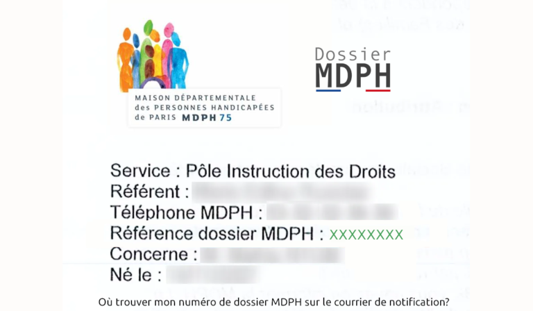 Où se trouve le numéro de dossier MDPH ? | Assistance MDPH en ligne