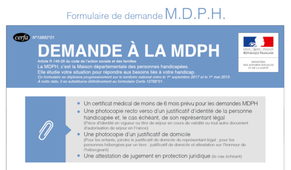 Demande MDPH en ligne - Nouveau dossier ou renouvellement Demande MDPH en ligne - Nouveau dossier ou renouvellement