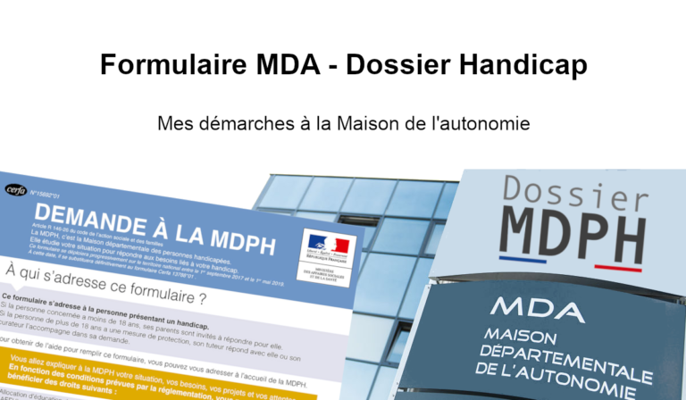 Formulaire MDA - Déposer un dossier Handicap