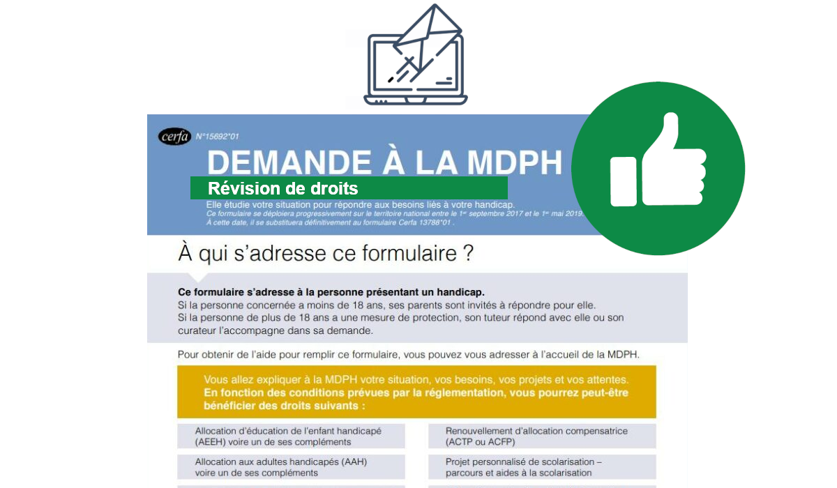 Demande de révision MDPH en ligne - Usager de la MDPH