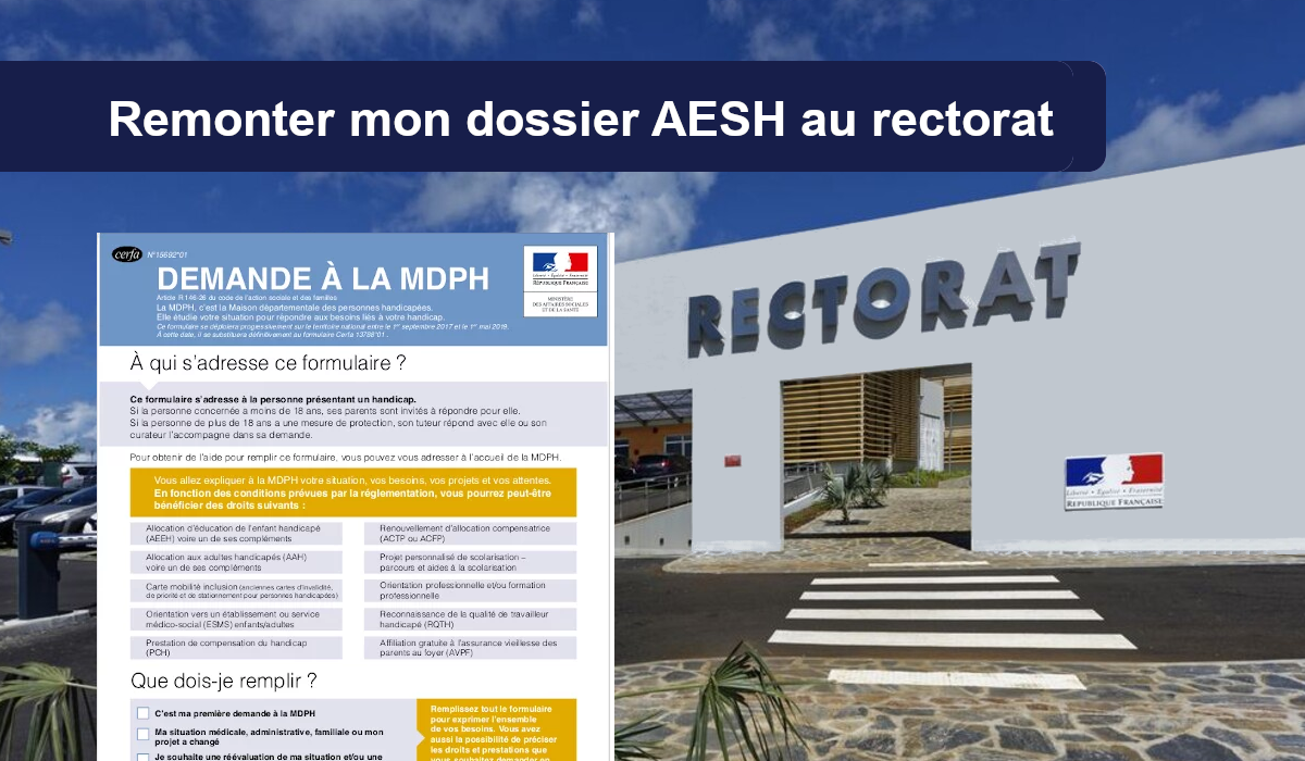 Dossier AESH au rectorat - Obtenir un accompagnant d'élève